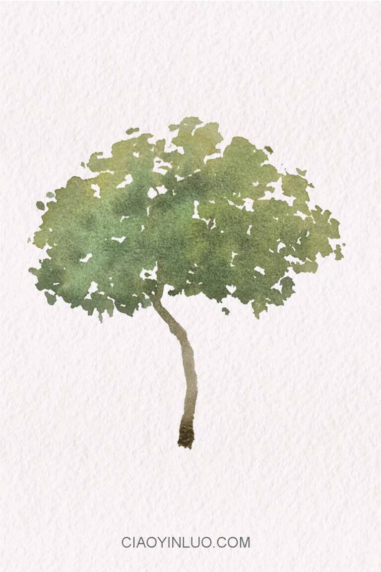 How to paint Tree: Step-by-Step Easy watercolor Tutorial