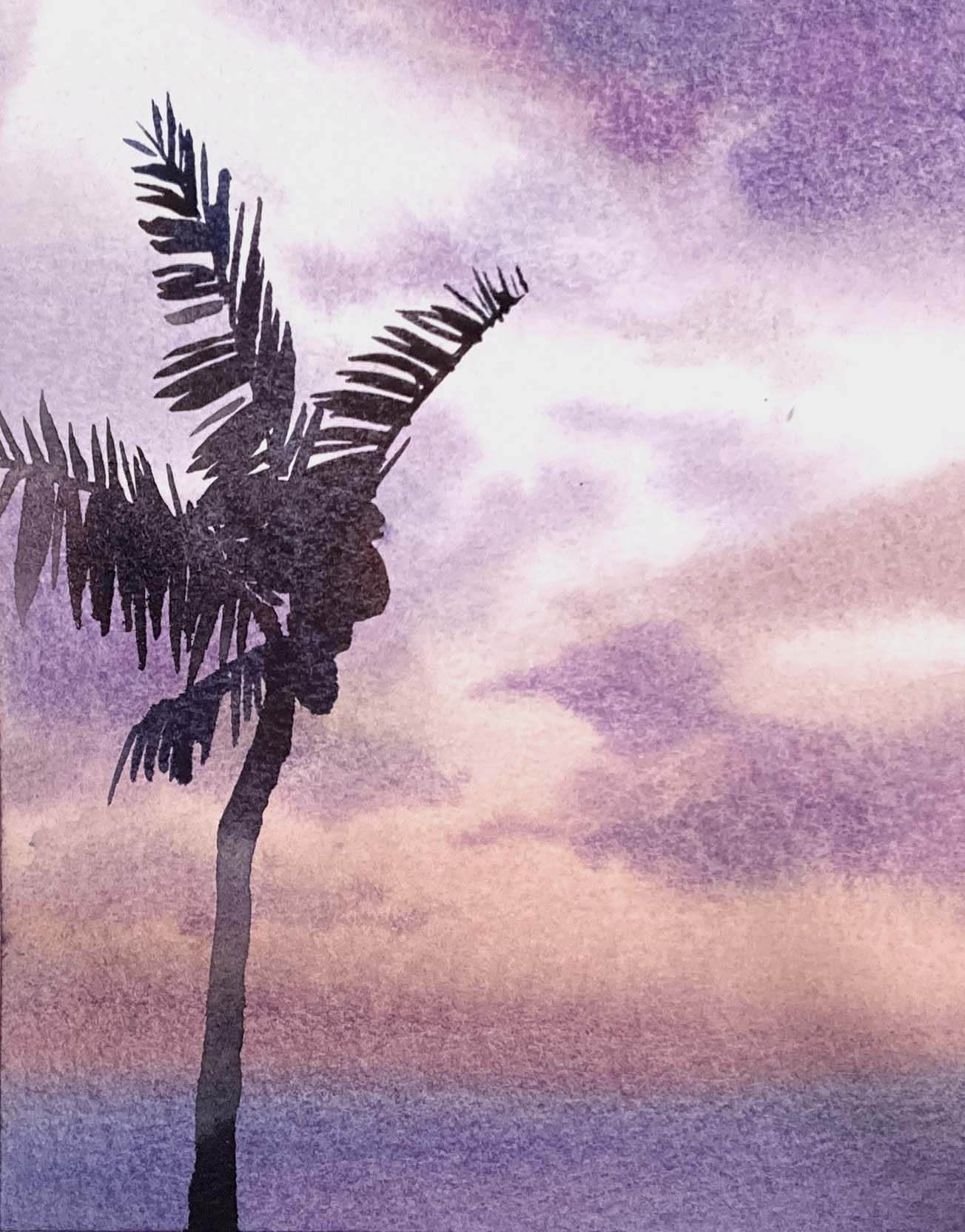 How to paint Sunset: Step-by-Step Easy watercolor Tutorial